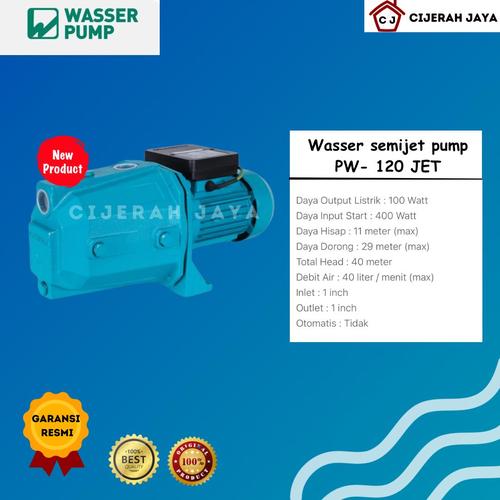 Jual MESIN POMPA AIR WASSER SEMI JET PUMP PW 120 JET - Kota Bandung ...