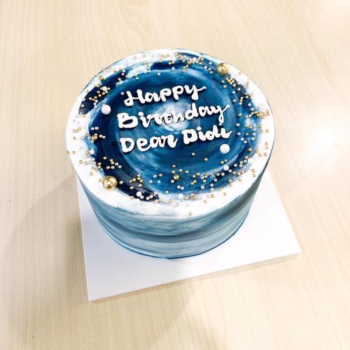 Jual Kue Ulang Tahun/Birthday Cake/Kue Ultah Tema Korean Biru/Kue ...