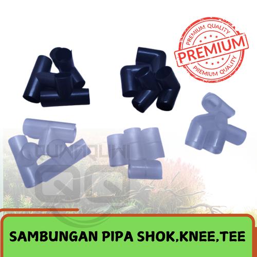 Jual Shock Sok Pipa Knee Sambungan Pipa Aquarium Hitam dan Bening T, L ...