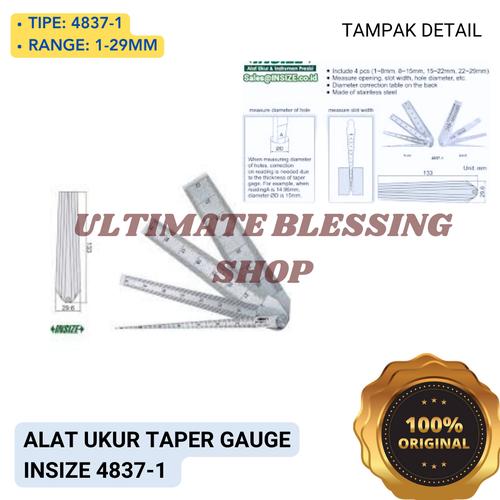 Jual Alat ukur Taper Gauge INSIZE 4837-1 Original Berkualitas ...
