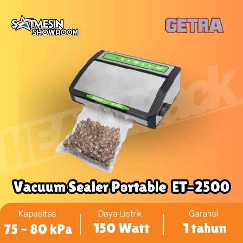 Jual Vacuum Sealer Semi Otomatis Getra ET-2500 Vakum Sealer Portable ...