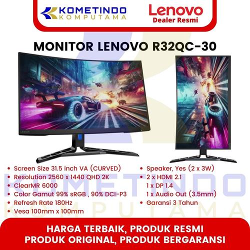 Jual Lenovo R32qc-30 32" - Monitor Gaming Curved LED LENOVO LEGION ...