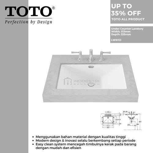 Jual Wastafel Under Counter TOTO LW931J / TOTO Wastafel Tanam (Body ...
