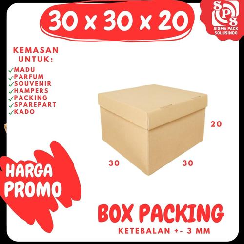 Jual Box 30x30x20 cm (Set Top/Bot Heebe) Kardus/Karton/Paking/Polos ...