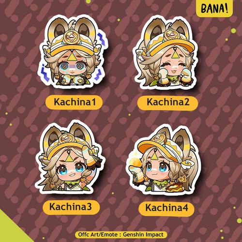 Jual Stiker KACHINA Genshin Impact Sticker Anime Waterproof Bijian ...