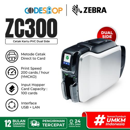 Promo Zebra ZC300 Dual - Printer ID Card Dual Side - Cetak Kartu PVC Cicil 0% 3x - Jakarta Pusat ...