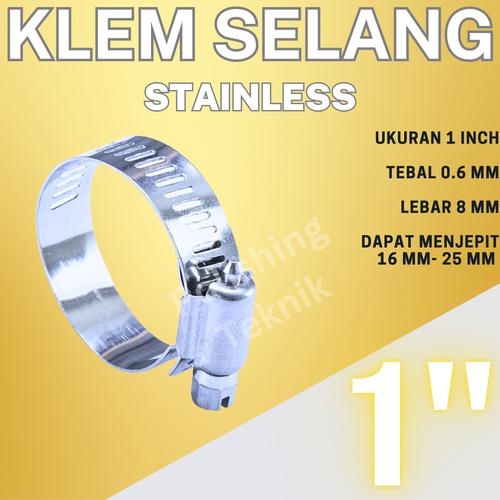 Jual Klem Selang Stainless Hose Clamp 1 Inch - Jakarta Utara ...