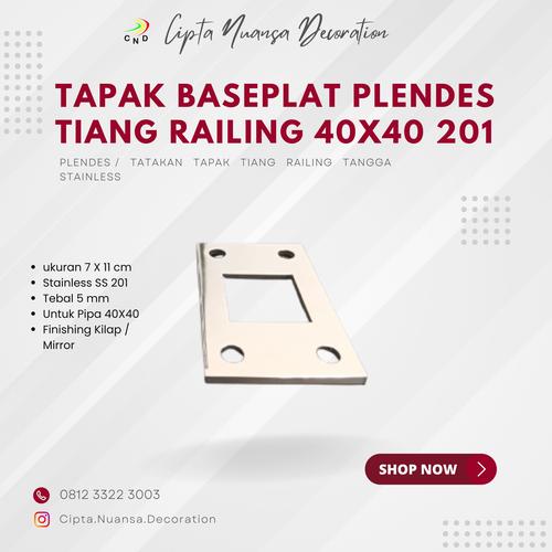 Jual Plendes / Tatakan tapak tiang railing tangga stainless - Ss 201 ...