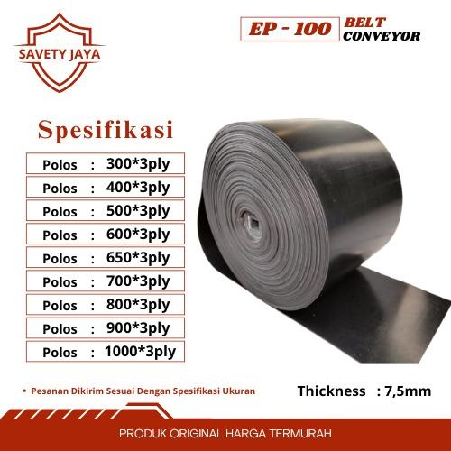 Jual Conveyor Belt Polos EP 100 3ply Size 300mm 400mm 500mm 600mm 650mm ...