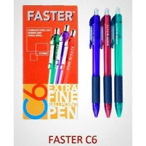 Jual pulpen faster c6 / pulpen cetek / ballpen faster / pena faster c6 ...