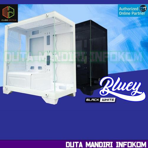 Jual Cube Gaming BLUEY - Modern Aesthetic Panoramic Tempered Glass m ...