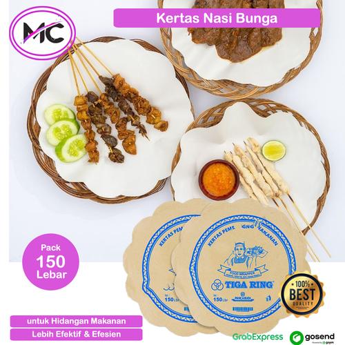 Jual Kertas Nasi Coklat Bunga isi 150 Lembar Alas Hidangan Makanan ...