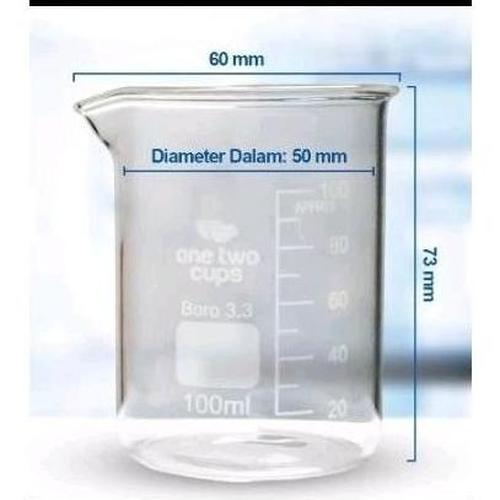 Jual Gelas Ukur Laboratorium Kimia Transparan Bahan Kaca Mika ...