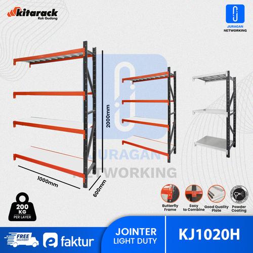 Promo KJ1020 Hitam Series Jointer Rack Gudang Besi Tinggi 2 Meter ...
