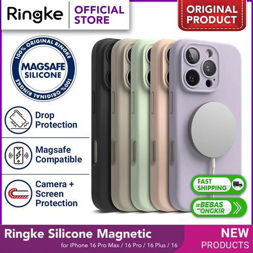 Jual Ringke Silicone Magnetic Case iPhone 16 Pro Max / 16 Pro / 16 Plus - Casing Magsafe - Soft ...