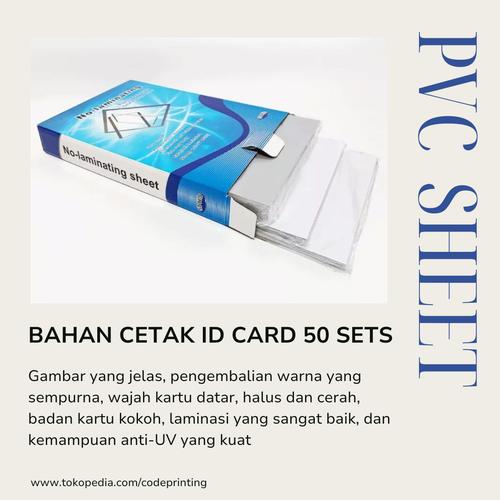Jual PVC Id Card / kertas PVC Id Card / Bahan Id Card 50 sets/ Kertas ...