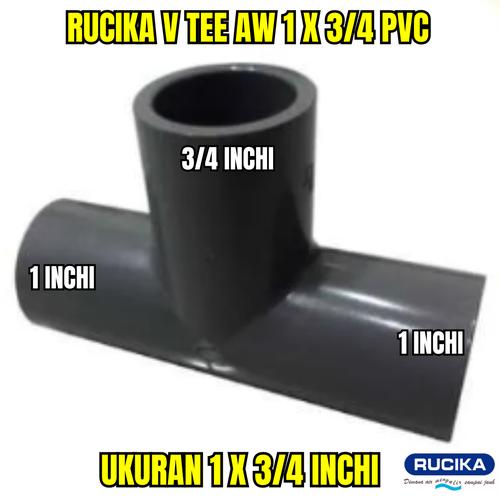 Jual Pipa Sambungan T Te TEE AW Ukuran 1 X 3/4 Inchi PVC Paralon ...