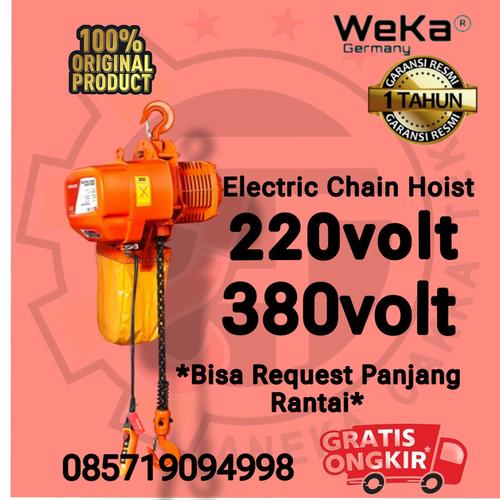 Jual electric Chain Hoist 1 ton × 12 meter 380V weka germany - Jakarta ...