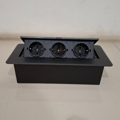 Promo Stop Kontak Tanam / Power Socket Full Metal 3 Lubang Push Pop Up ...