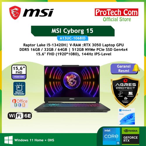 Promo MSI Cyborg 15 A13UC-1068ID i5-13420H 16GB 512GB RTX3050 4GB 15.6" W11 - DDR5 16GB Cicil 0% ...
