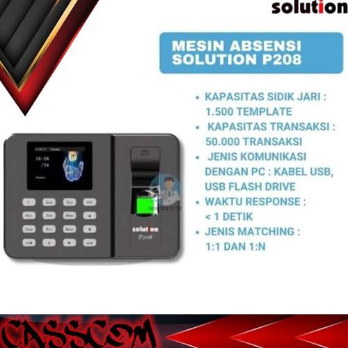 Jual Mesin Absensi Sidik Jari Solution P208 Fingerprint - Kota Surabaya - Digital Pulse | Tokopedia