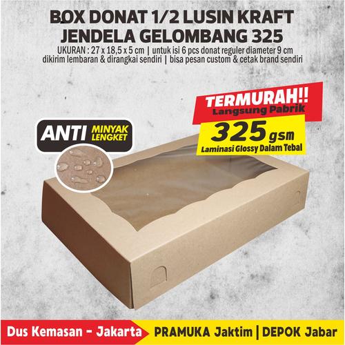 Jual BOX DONAT ISI 6 KRAFT POLOS JENDELA LAMINASI - Jakarta Timur - Dus ...