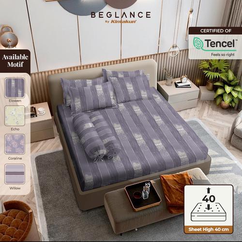 Promo BEGLANCE Tencel Lyocell Sprei Set Fitted 180 x 200 Super Soft Premium Tinggi 40 cm - Mesa ...