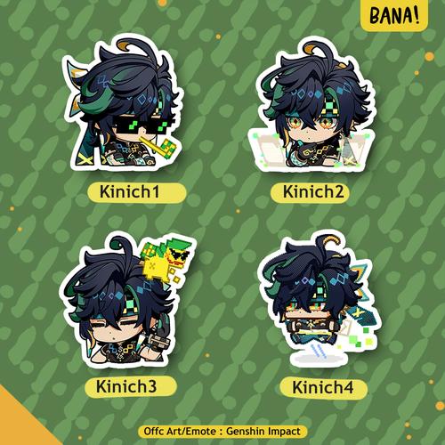 Jual Stiker KINICH Genshin Impact Stiker Anime Waterproof Bijian | BANA ...