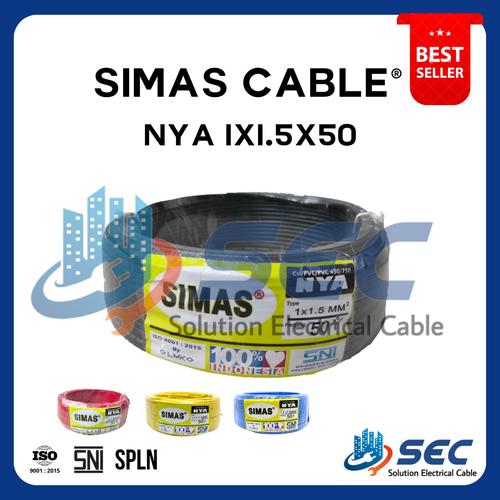 Jual KABEL LISTRIK NYA 1x1.5x50Y SIMAS KABEL NYA SIMAS SNI SPLN TEMBAGA ...