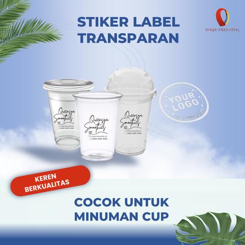 Jual Stiker Label Transparan Cup Minuman - Bulat - 5x5 - Kota Tangerang ...