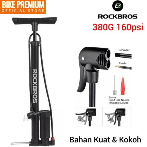 Promo Rockbros Pompa Ban Sepeda Motor Bola Pump angin 380G 160 PSI Road ...