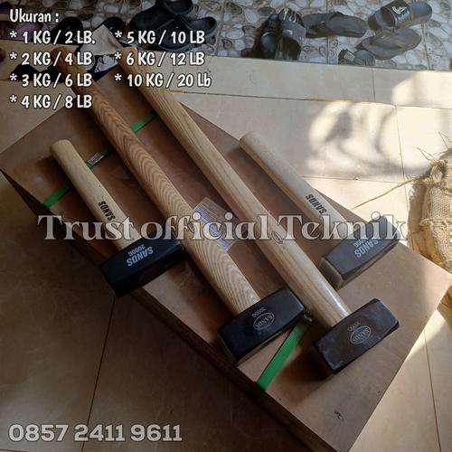 Jual Palu Bogem / Palu Godam Martil SANDS 1kg 2kg 3kg 4kg 5kg 6kg 8kg 10kg Gagang Kayu Sledge ...