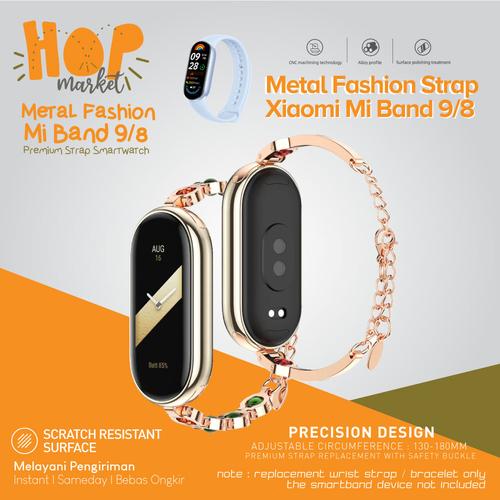 Jual MIJOBS Fashion Bracelet for Xiao Mi Band 9 / 8 Gelang Jam Stainless MiBand Band9 Band8 ...