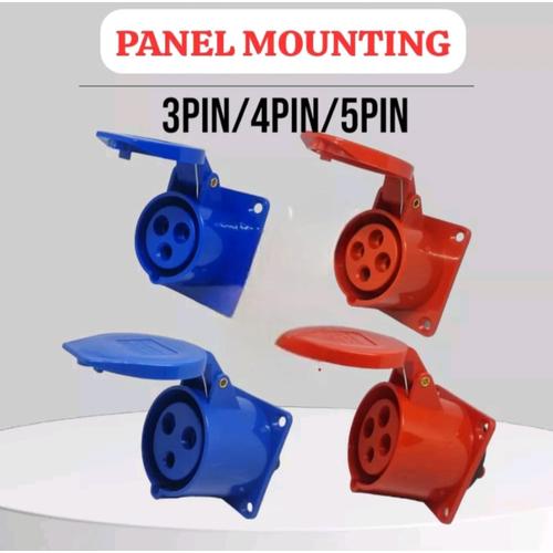 Jual Panel Mounting Electric Industrial Socket 3pin 4pin 5pin ...