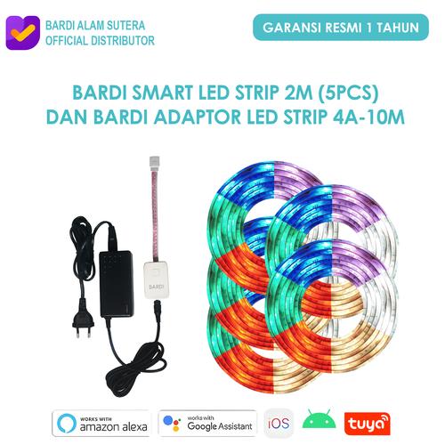 Promo Paket Bardi LED Strip 10 Meter - Smart Adaptor 4A - 10M Cicil 0% ...