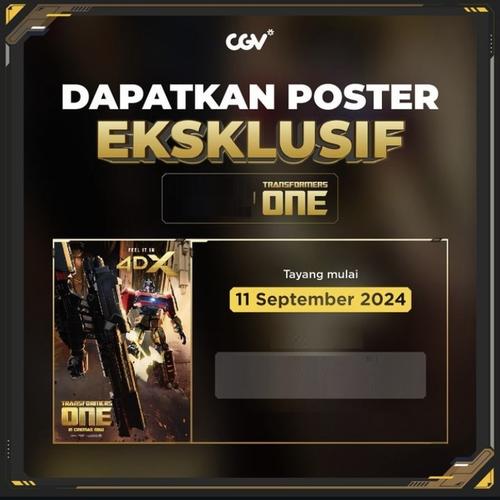 Promo Transformers One x CGV Official Poster - 4DX (A3) - Kab. Purwakarta - nahiaR Merch | Tokopedia