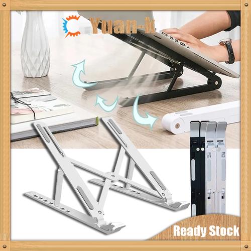 Jual Foldable Laptop Stand Notebook Tablet Adjustable Anti Slip Stand ...