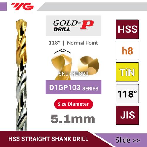 Jual Mata Bor 5.1mm Hss Drilling Tool Pelubang Besi 5,1 Mm Drill 5.1 ...