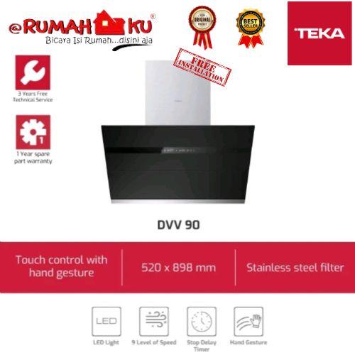 Promo COOKER HOOD TEKA DVV 90 WALL CHIMNEY HOOD - PENGHISAP ASAP DAPUR Cicil 0% 3x - Jakarta ...