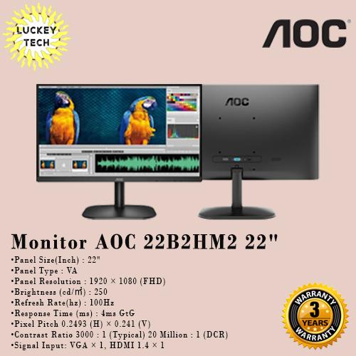 Jual Monitor LED AOC 22B2HM2 22" - Jakarta Pusat - Luckey Tech | Tokopedia