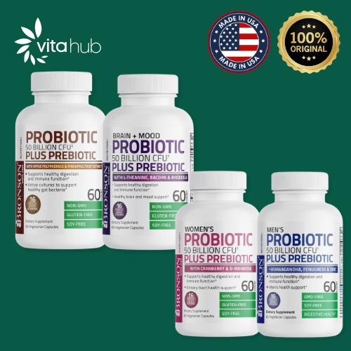 Promo Bronson Probiotic + Prebiotic 50 Billion CFU - 60 Vegetarian ...