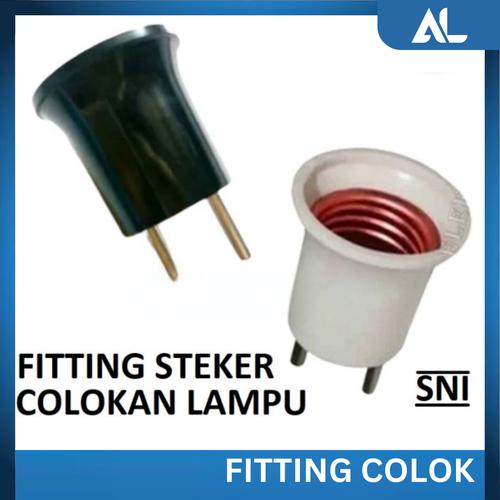 Jual Fitting Steker Colokan Lampu Bohlam E27 - Hitam - Jakarta Utara ...