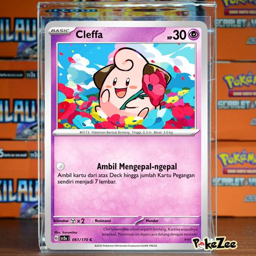 Jual Cleffa sv3s 061/170 C Kartu Pokemon TCG Indonesia Kilau Hitam ...
