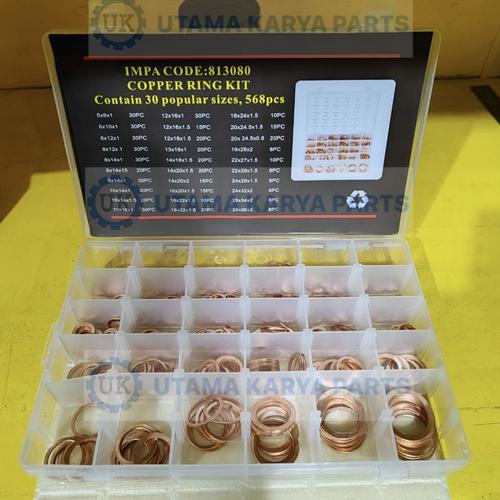 Jual Copper Ring Kit / Ring Tembaga 30 sizes / 568pcs - Jakarta Barat ...