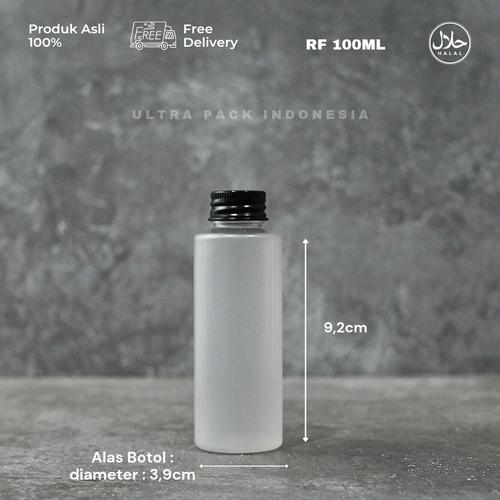 Jual BOTOL PET RF 100ML FROSTED & TUTUP ULIR ALUMINIUM IMPORT - HITAM ...