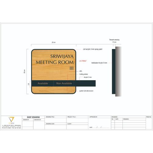 Jual Signage Meeting Room HPL + UV print - Jakarta Barat - Gosign ...