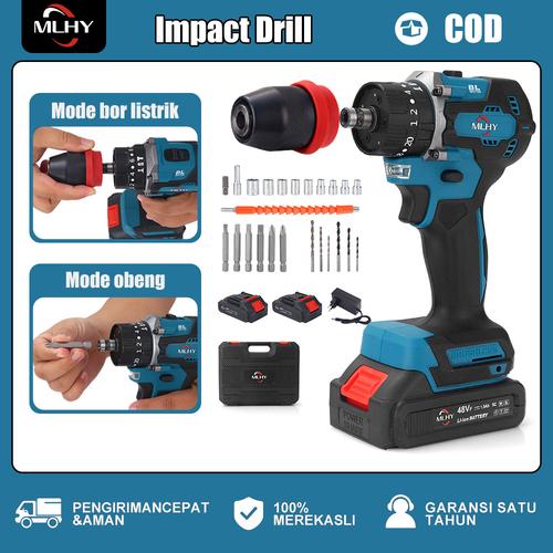 Jual MLHY Mesin Bor Baterai Brushless 3Mode Impact bor design 2 in1 bor ...