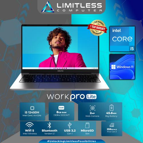 Promo Advan WORKPRO LITE Intel Core i5 12450H 8GB 256GB 14 Inch FHD IPS Win 11 Laptop - 16/256GB ...