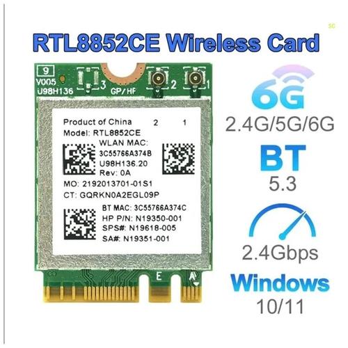 Jual Wifi 6 6E Card Wireless Realtek 8852CE RTL8852CE RTL8852 BT ...