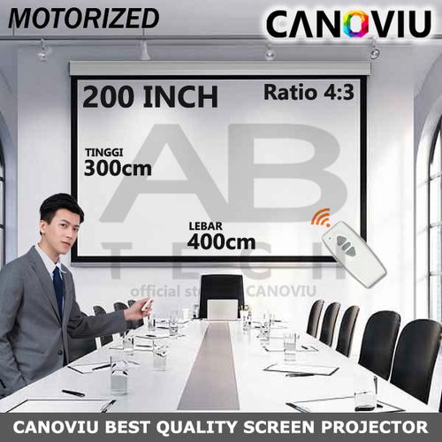 Promo Canoviu Screen Projector 200 Inch | Ratio 4:3 | Layar Proyektor ...